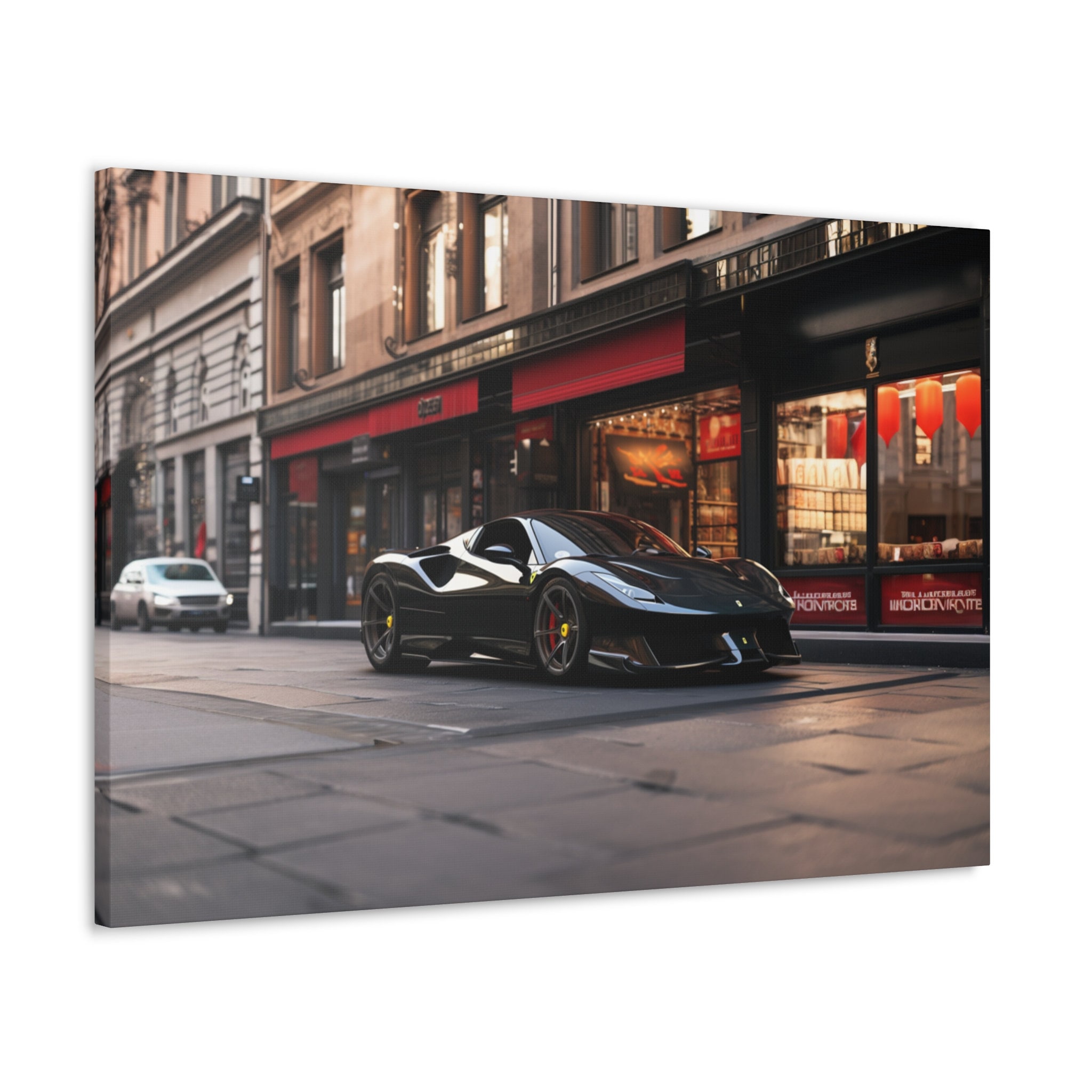 Ferrari SF90 Painting | High Quality | Canvas Art | Wall Print | Car ...