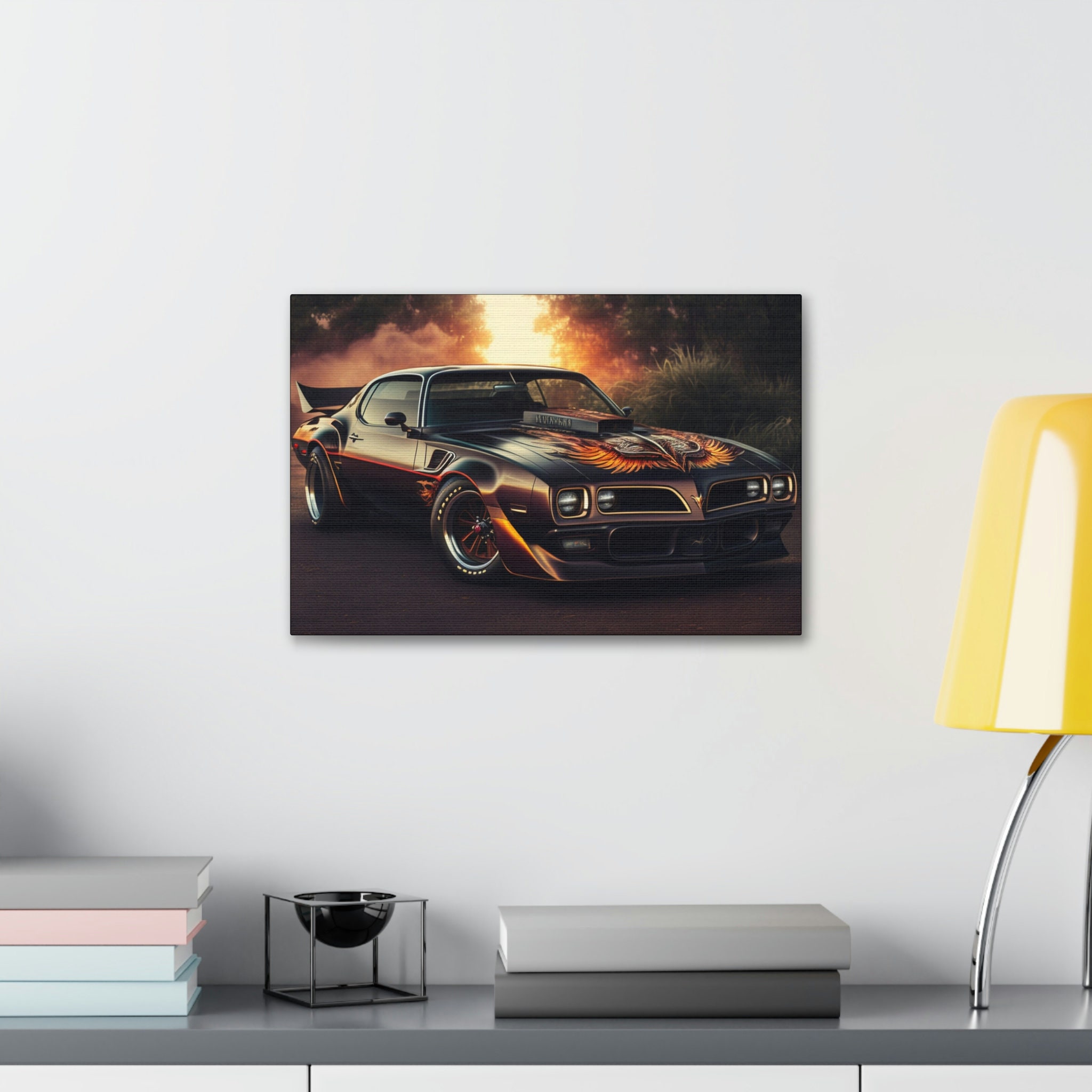 Transam Firebird Painting | High Quality | Canvas Art | Wall Print ...