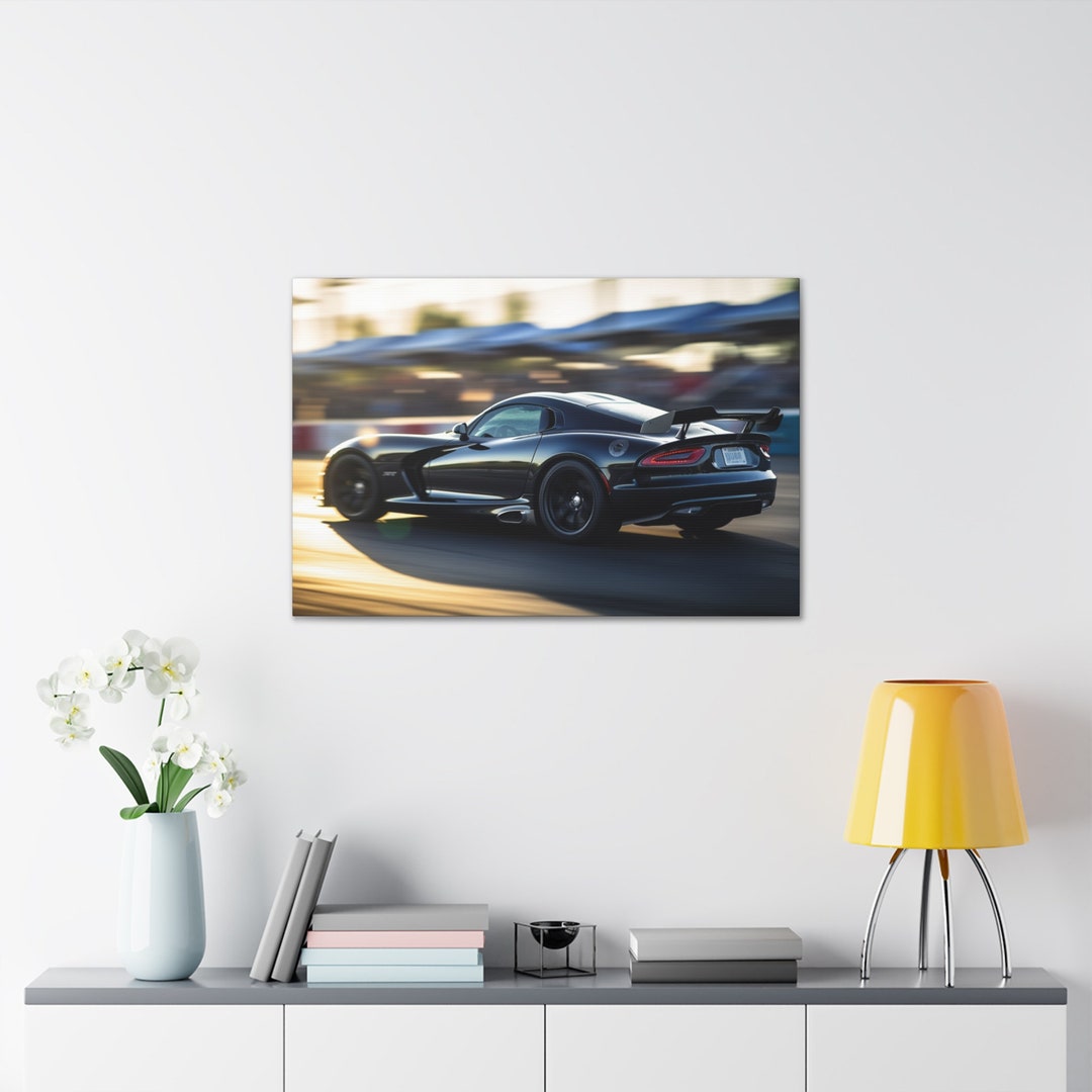 Dodge Viper Painting | High Quality | Canvas Art | Wall Print | Car ...