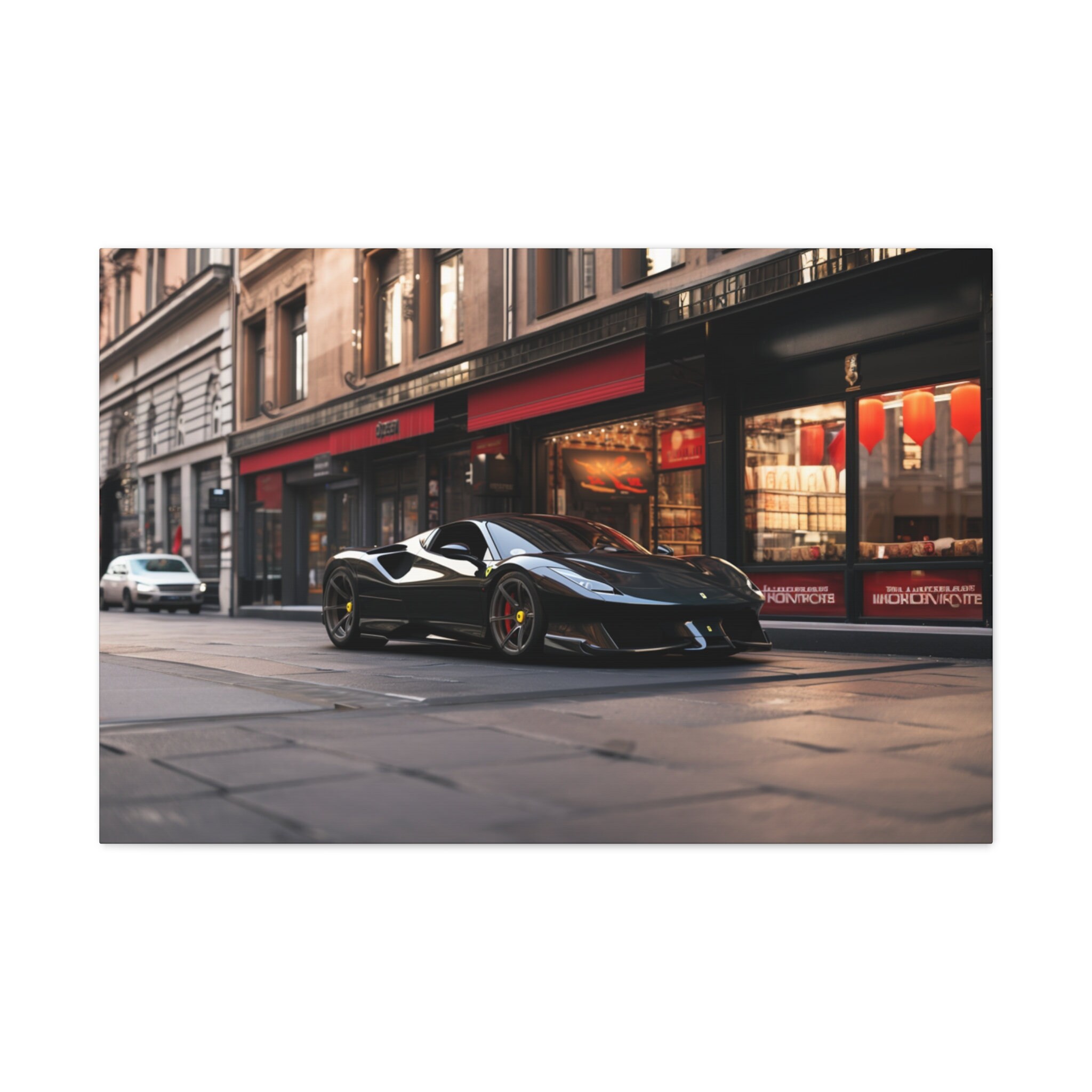 Ferrari SF90 Painting | High Quality | Canvas Art | Wall Print | Car ...