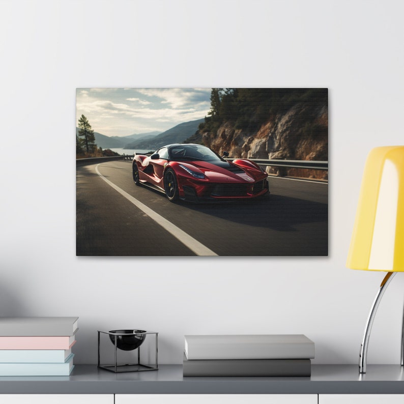 Ferrari Laferrari Painting | High Quality | Canvas Art | Wall Print ...