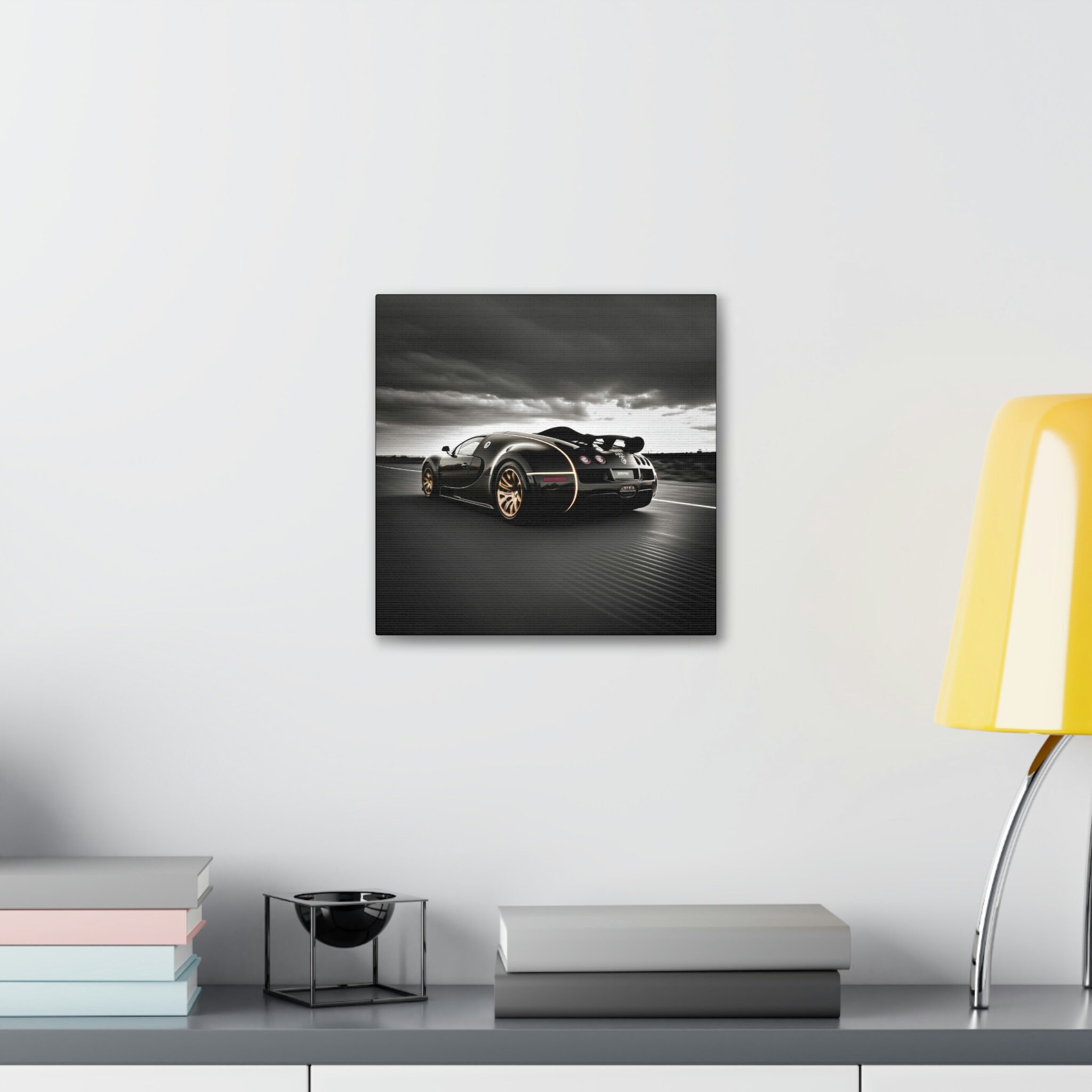 Bugatti Veyron Cornering Painting | High Quality | Canvas Art | Wall ...