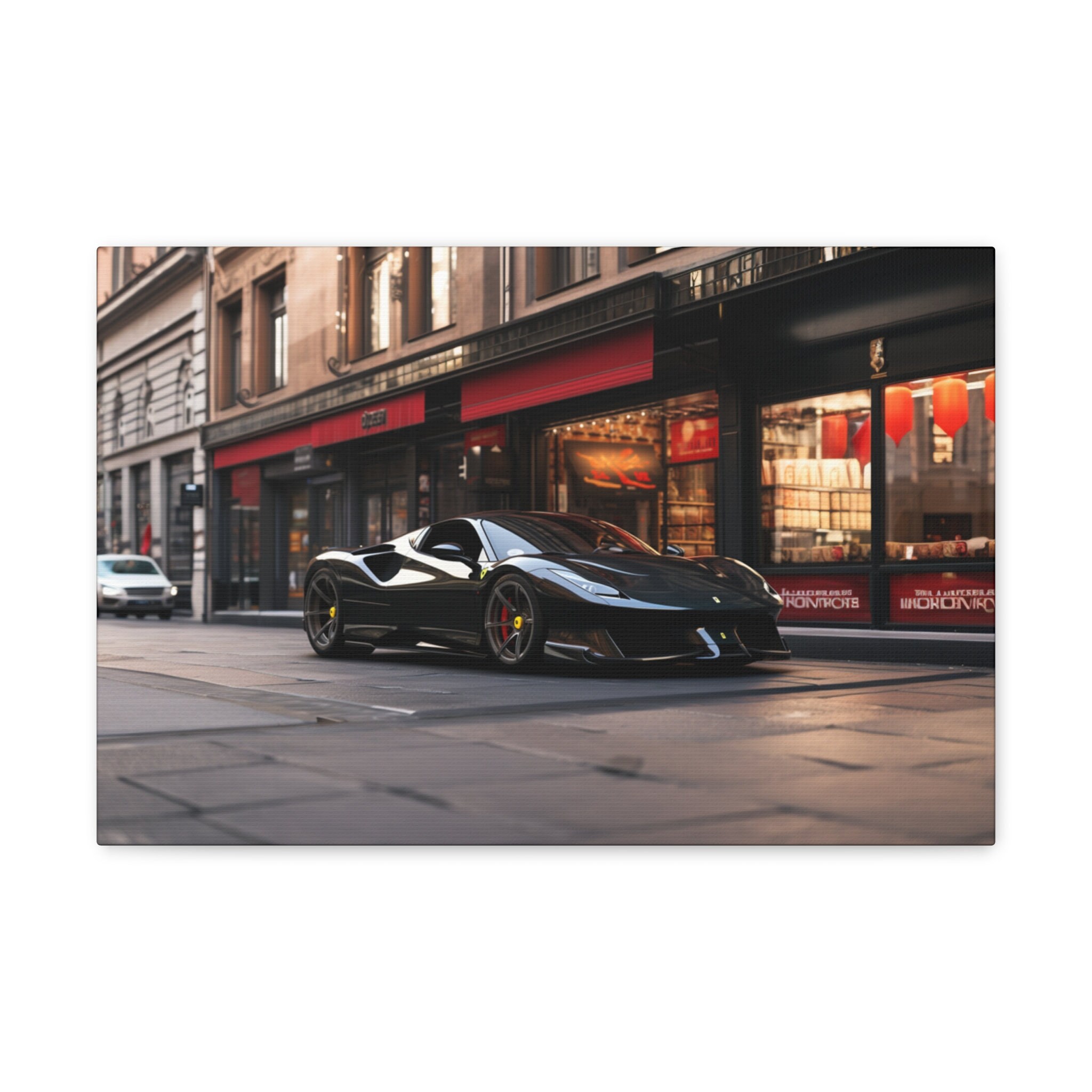 Ferrari SF90 Painting | High Quality | Canvas Art | Wall Print | Car ...