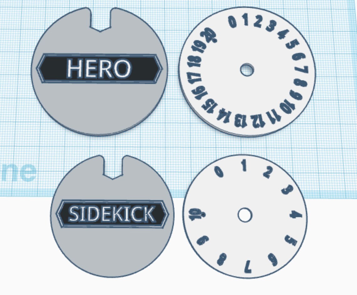 UNMATCHED Hero and Sidekick Life Trackers set of Two Dials - Etsy