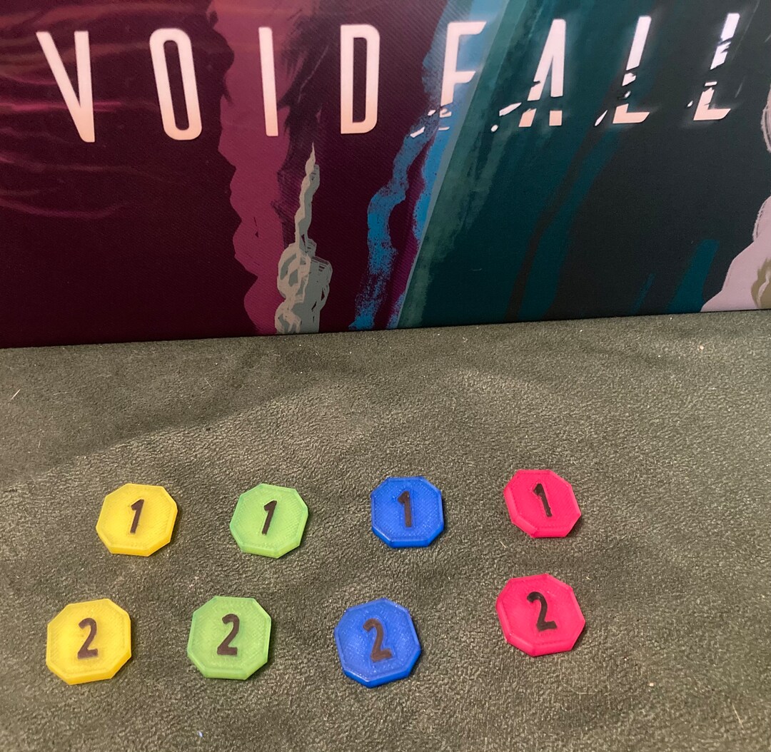 Voidfall Player Action Tokens - Set of 8, in Four Colours - Etsy