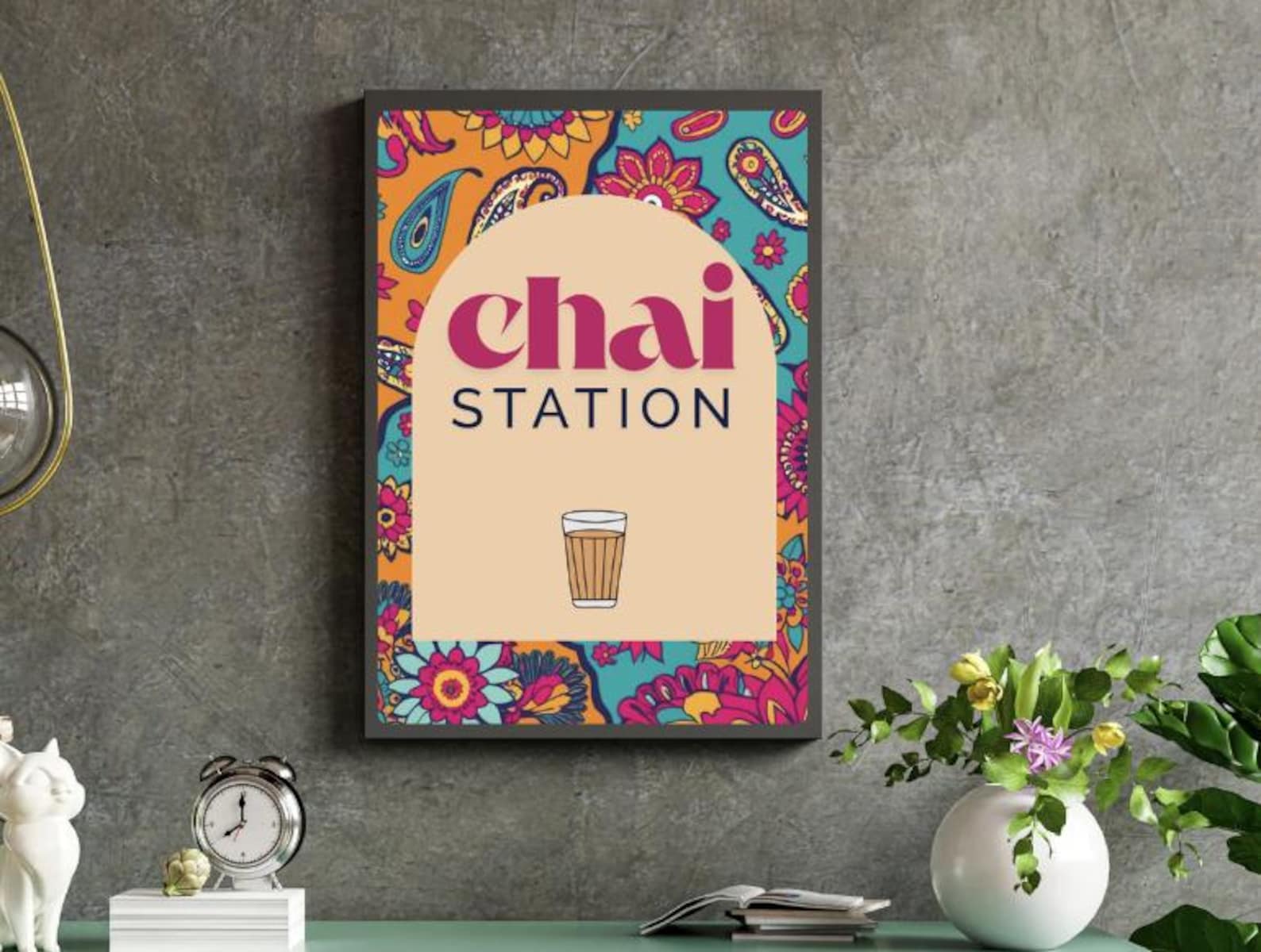 Chai Station Sign, Tea Coffee Table Poster, Indian Wedding, Desi ...