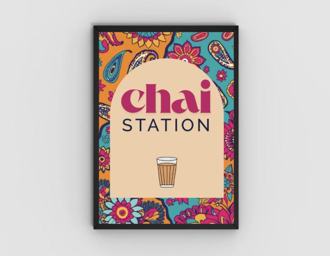 Chai Station Sign, Indian Wedding Decor (digital Download) - Etsy