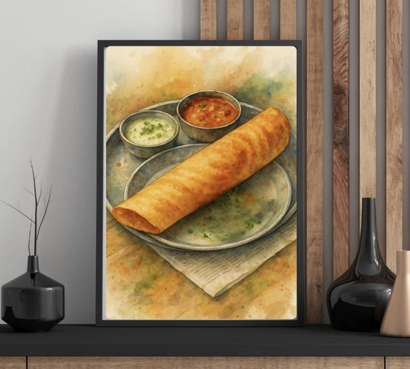 Dosa Print, Indian Food Pop Art, Desi Kitchen Decor (digital Download ...