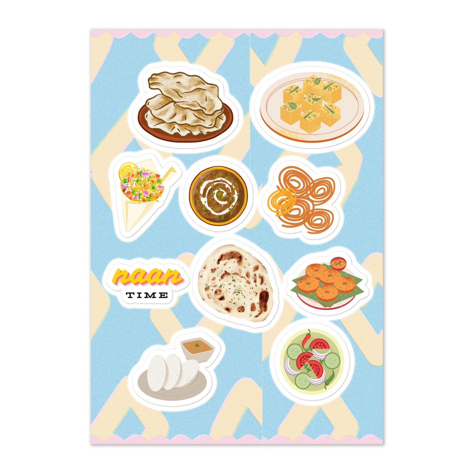 Indian Food Sticker Sheet, Cute Desi Snacks, Funny Gift - Etsy