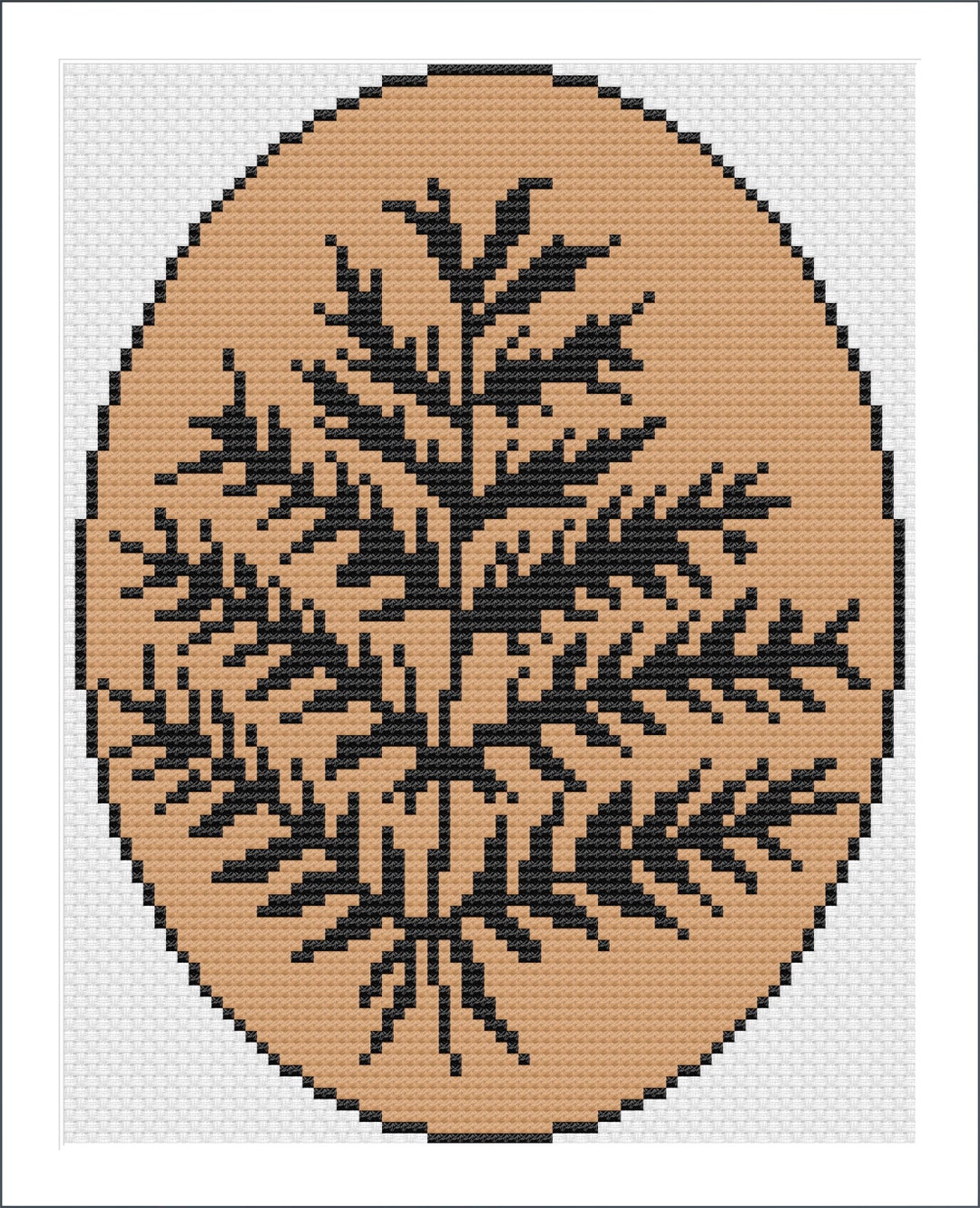 Fossilized Fern Cross Stitch Pattern - Etsy