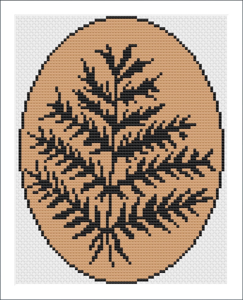 Fossilized Fern Cross Stitch Pattern - Etsy