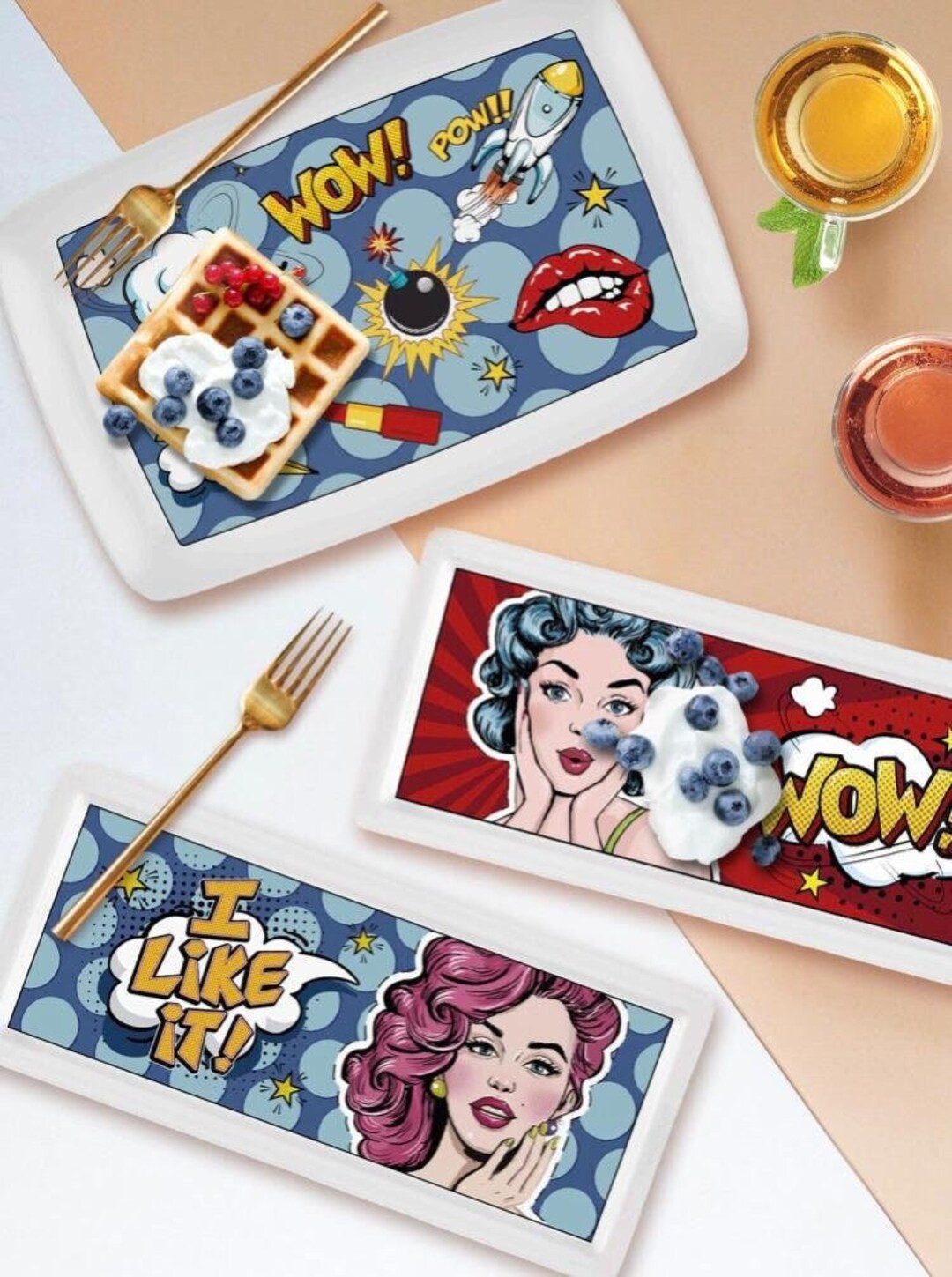 Pop Art Multi-purpose Serving Plate 35x16cm With Female - Etsy
