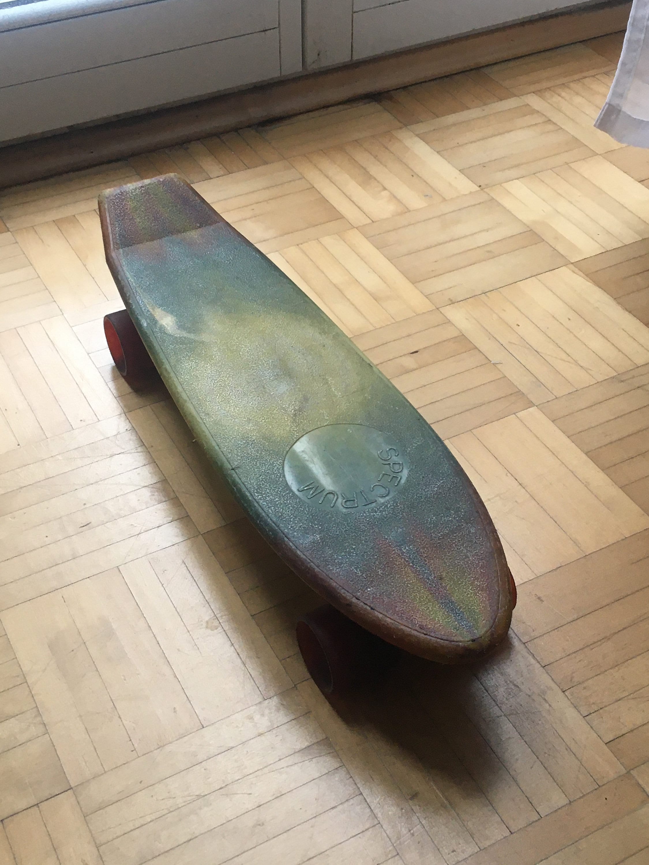 70s Vintage Plastic Skateboard SPECTRUM Green Red. - Etsy