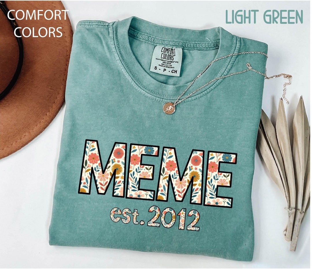 Custom Meme T-shirt, Christmas Meme Gift, Floral Mama Gift Comfort ...