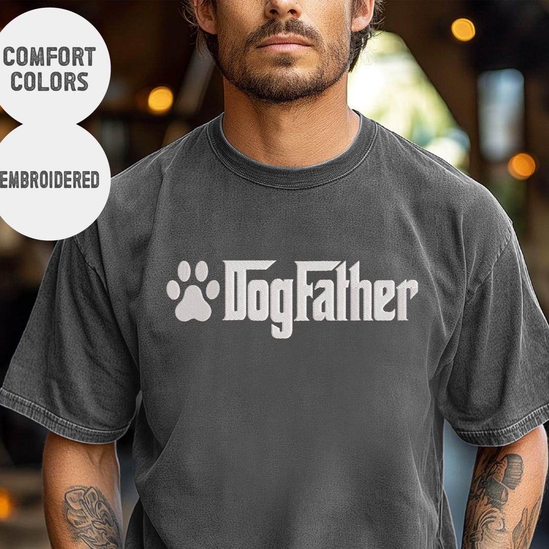 Embroidered Dog Dad Shirt , Embroidery Dog Owner Tee , Best Dog Dad ...