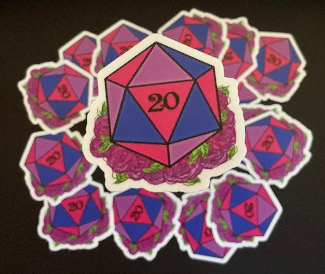 Bi Pride D20 Sticker - Etsy