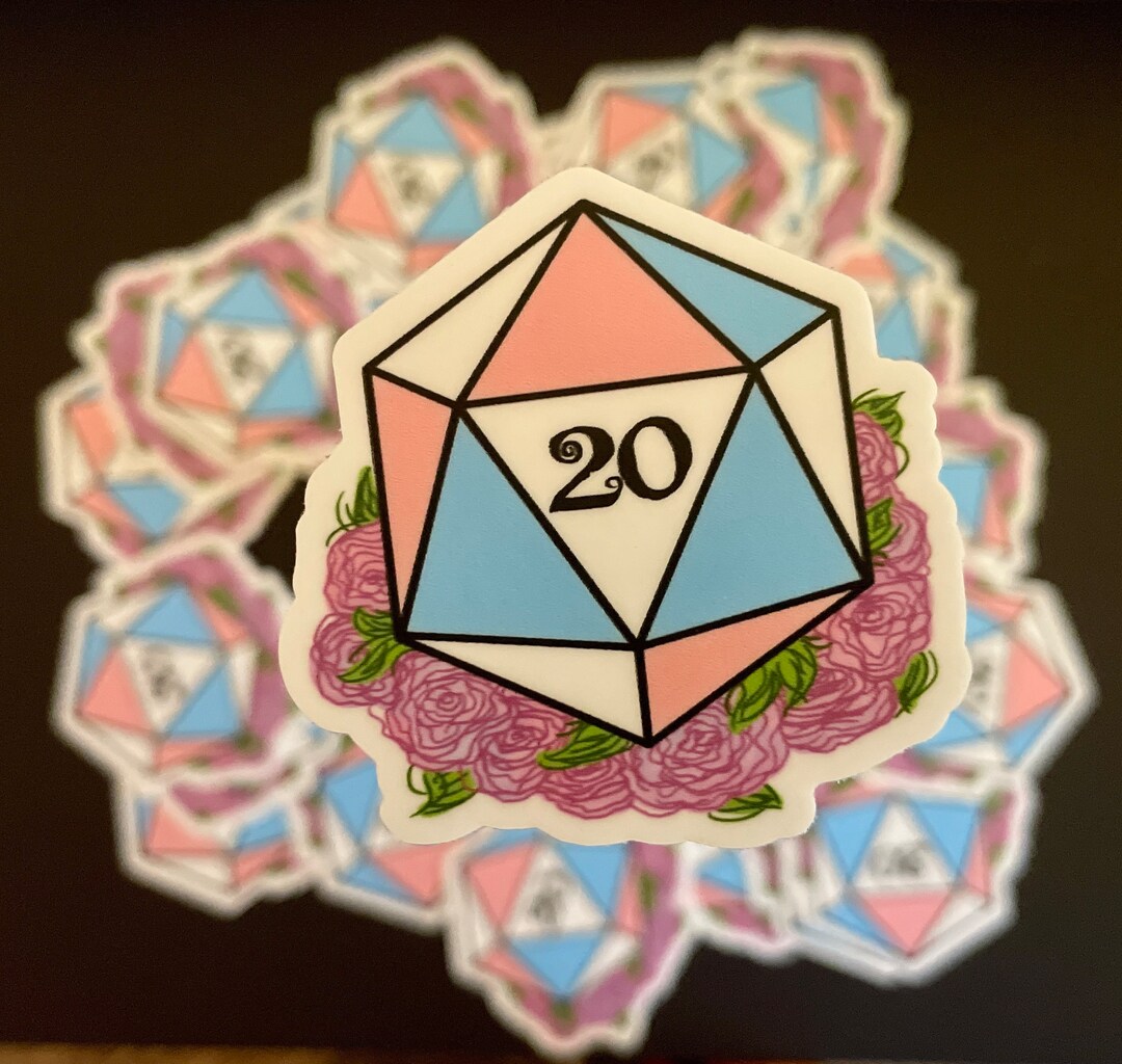 Trans D20 Pride Sticker - Etsy