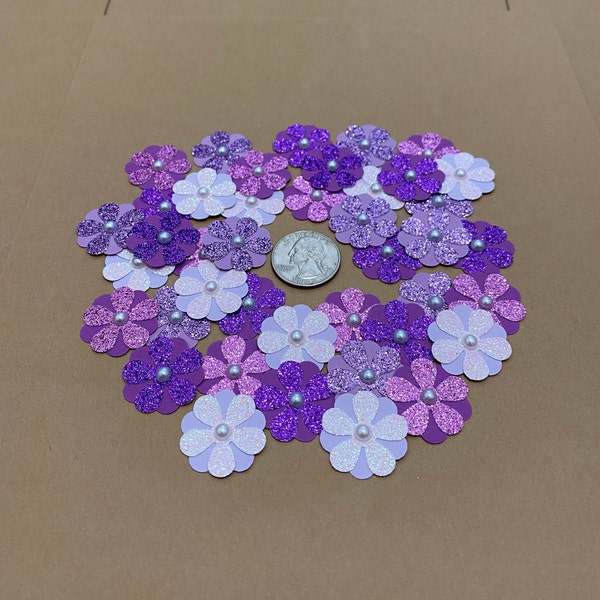 Purple Paper Flowers - Etsy