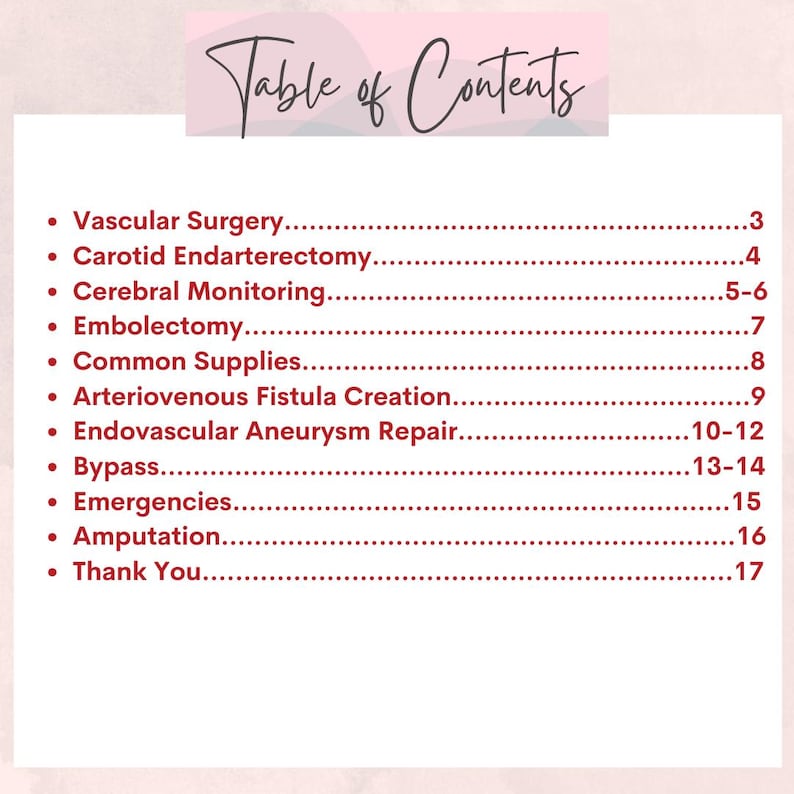 Guide to Vascular Surgery | Surgical Guide | Surgery | Digital Download ...