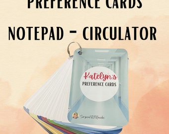 PERSONALIZED Pocket-size Preference Card Notepad Surgical Tech Notes 3 ...