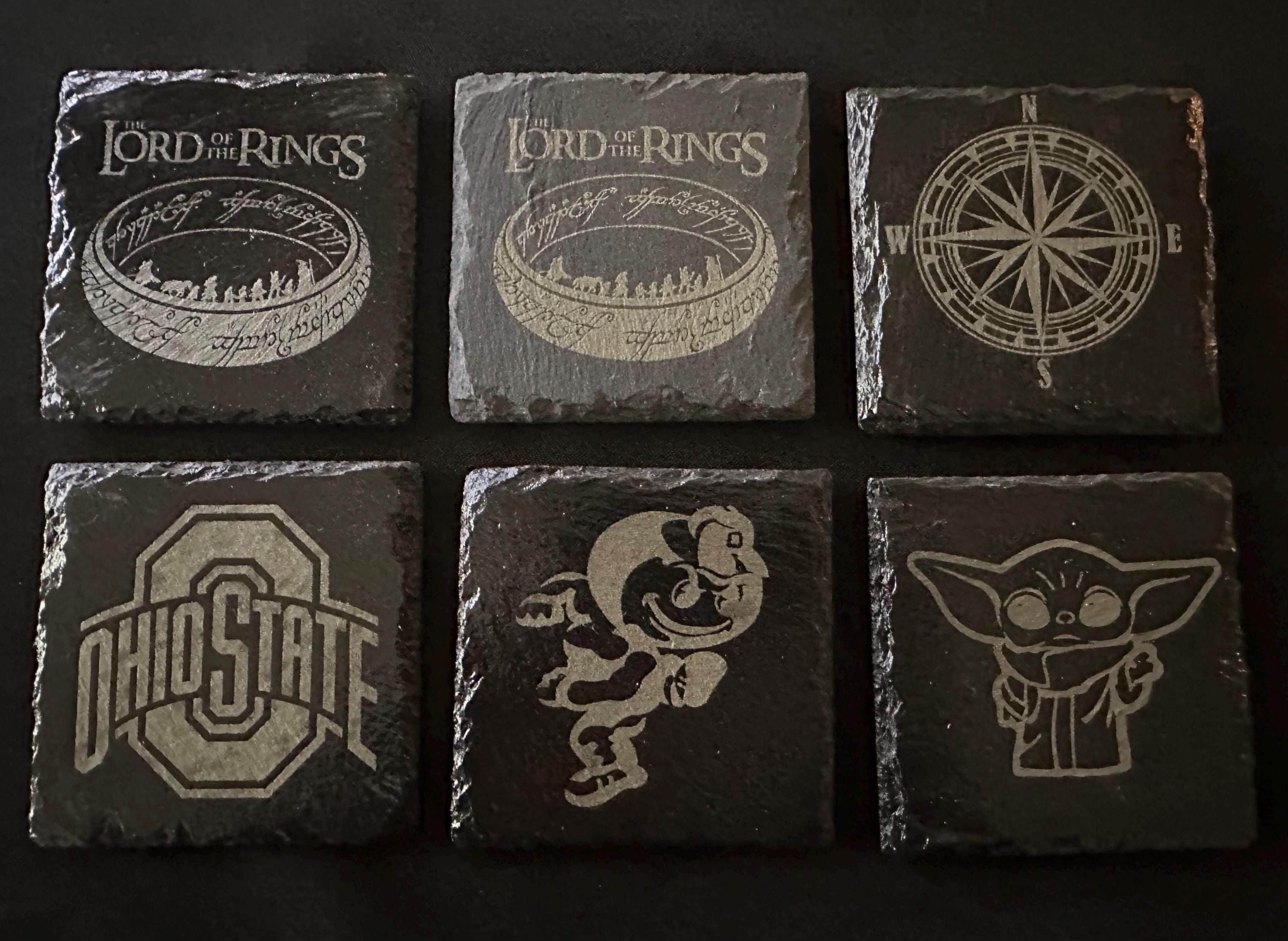 Engraved Slate Coasters - Etsy