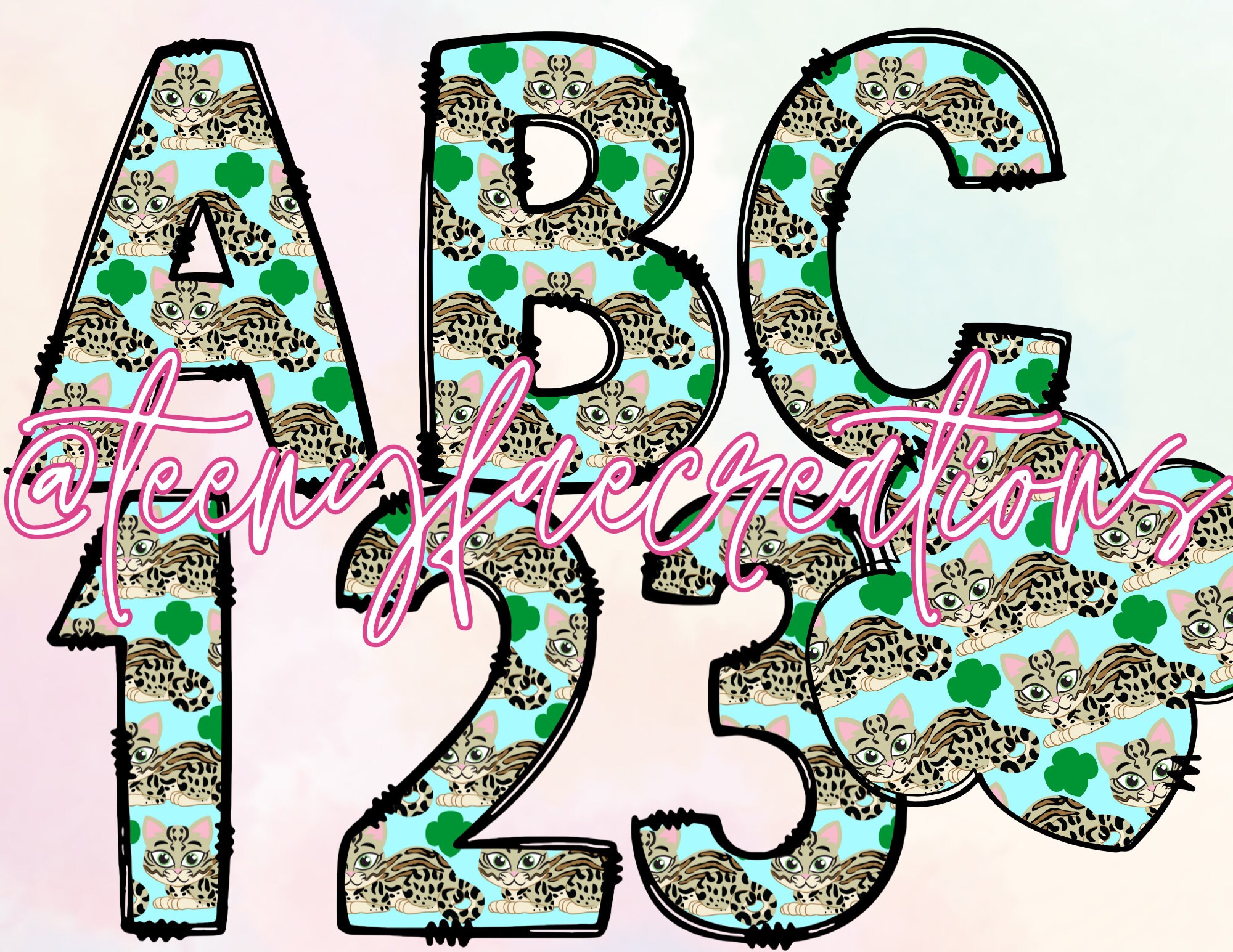 2023 Girl Scout Fall Products Themed Doodle Letters PNG Files - Etsy