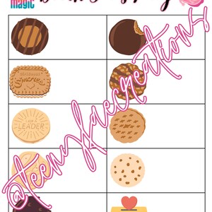 2024 Girl Scout Cookie Themed Cookie Booth Tracker and Tally Sheet PDF ...