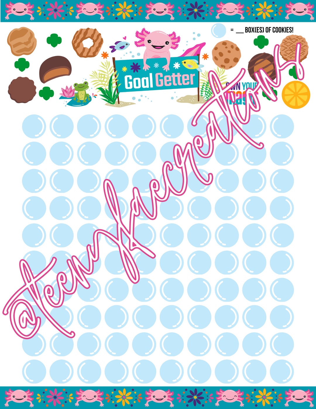 2024 Themed Girl Scout Cookie Goal Chart - Etsy UK