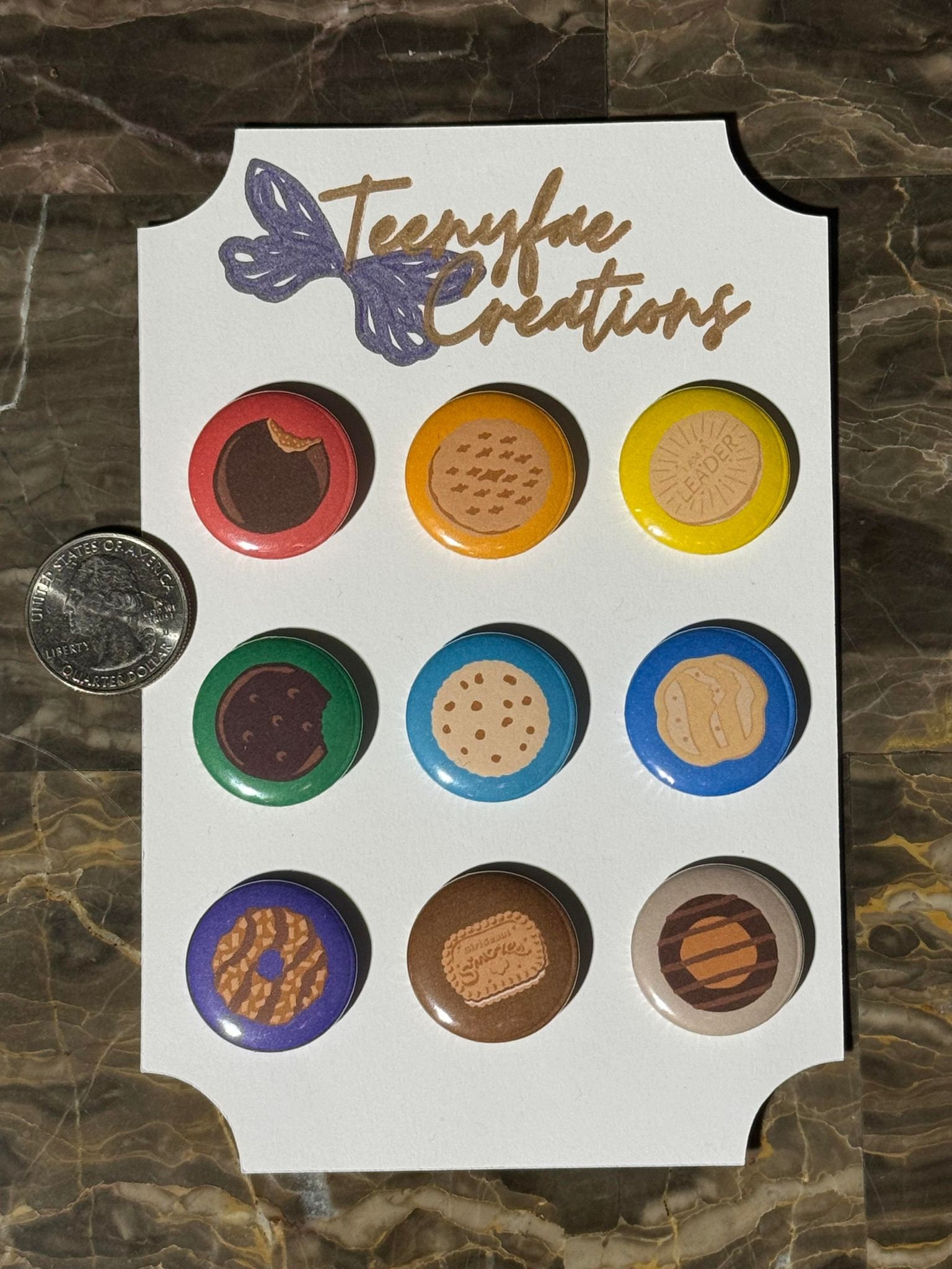1" Girl Scout Cookie Pin Set - Etsy