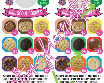 Customizable Door Hanger Tag / Door Sign for Girl Scout 2021 Cookie ...