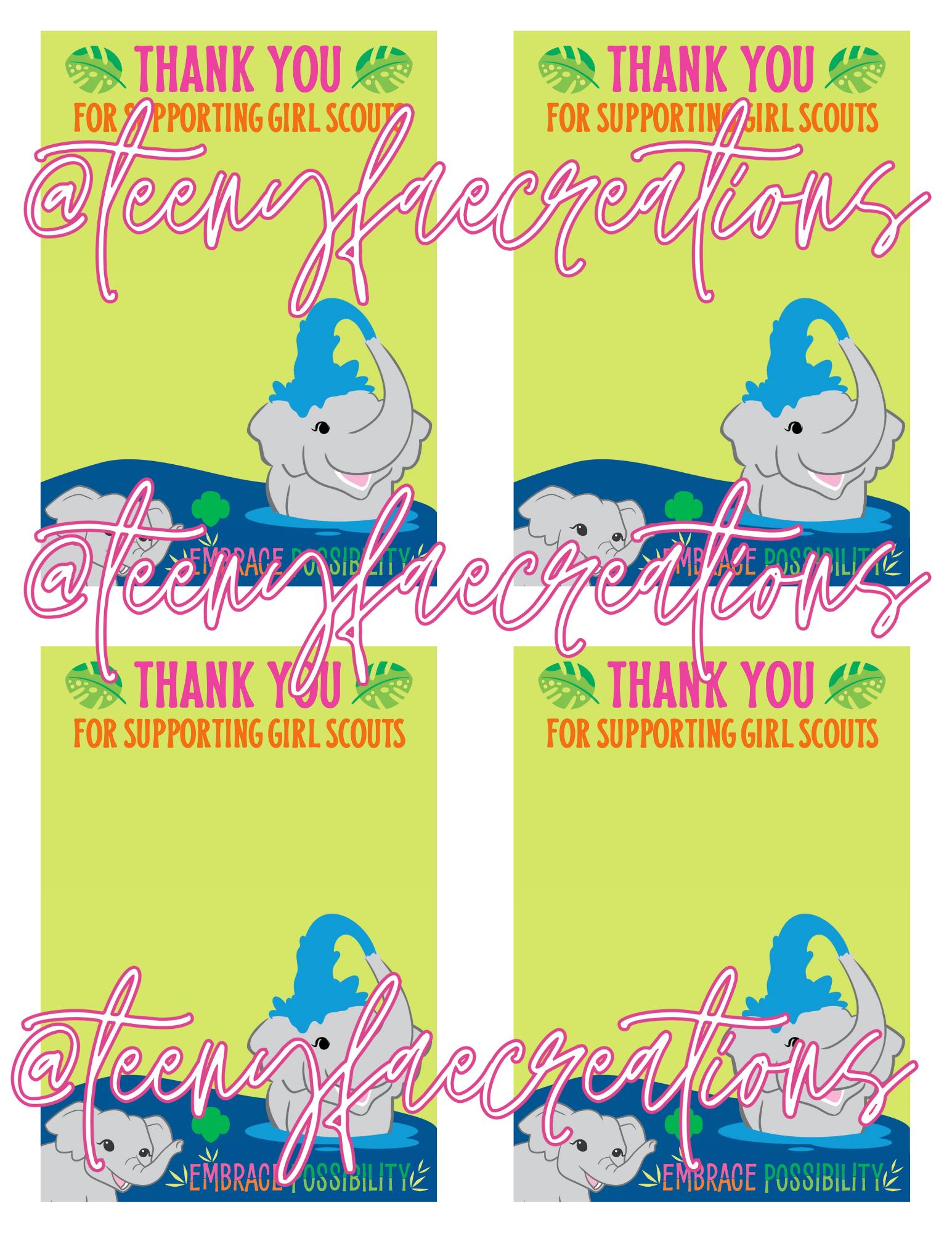 2024 Girl Scout Fall Product Thank You Notes - Etsy