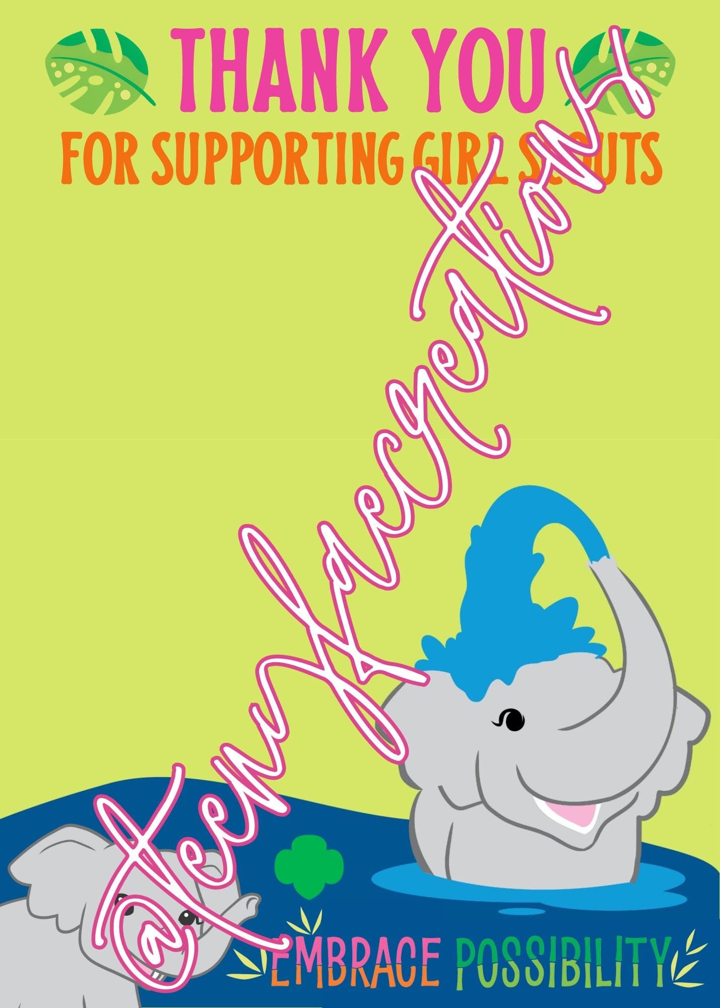 2024 Girl Scout Fall Product Thank You Notes - Etsy