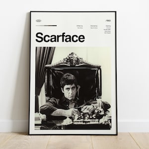 Scarface Movie Poster, Scarface Wall Decor, Scarface Poster Print ...