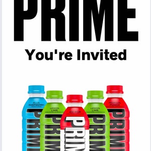 Prime Drink Birthday Invitations - Etsy