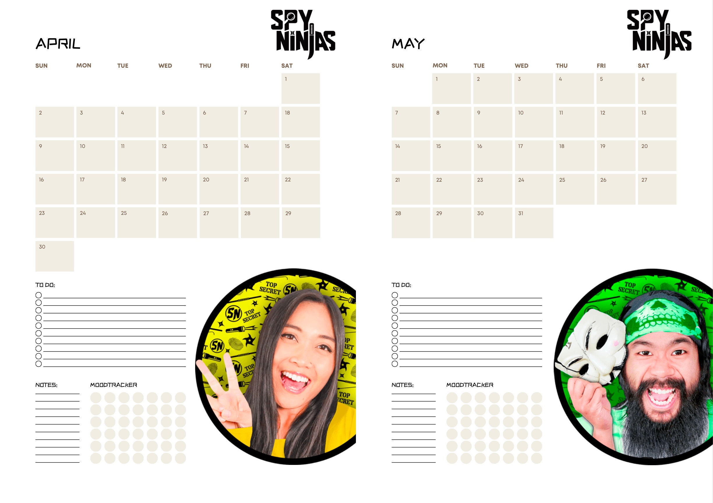 Spy Ninjas 2023 Calendar - Etsy