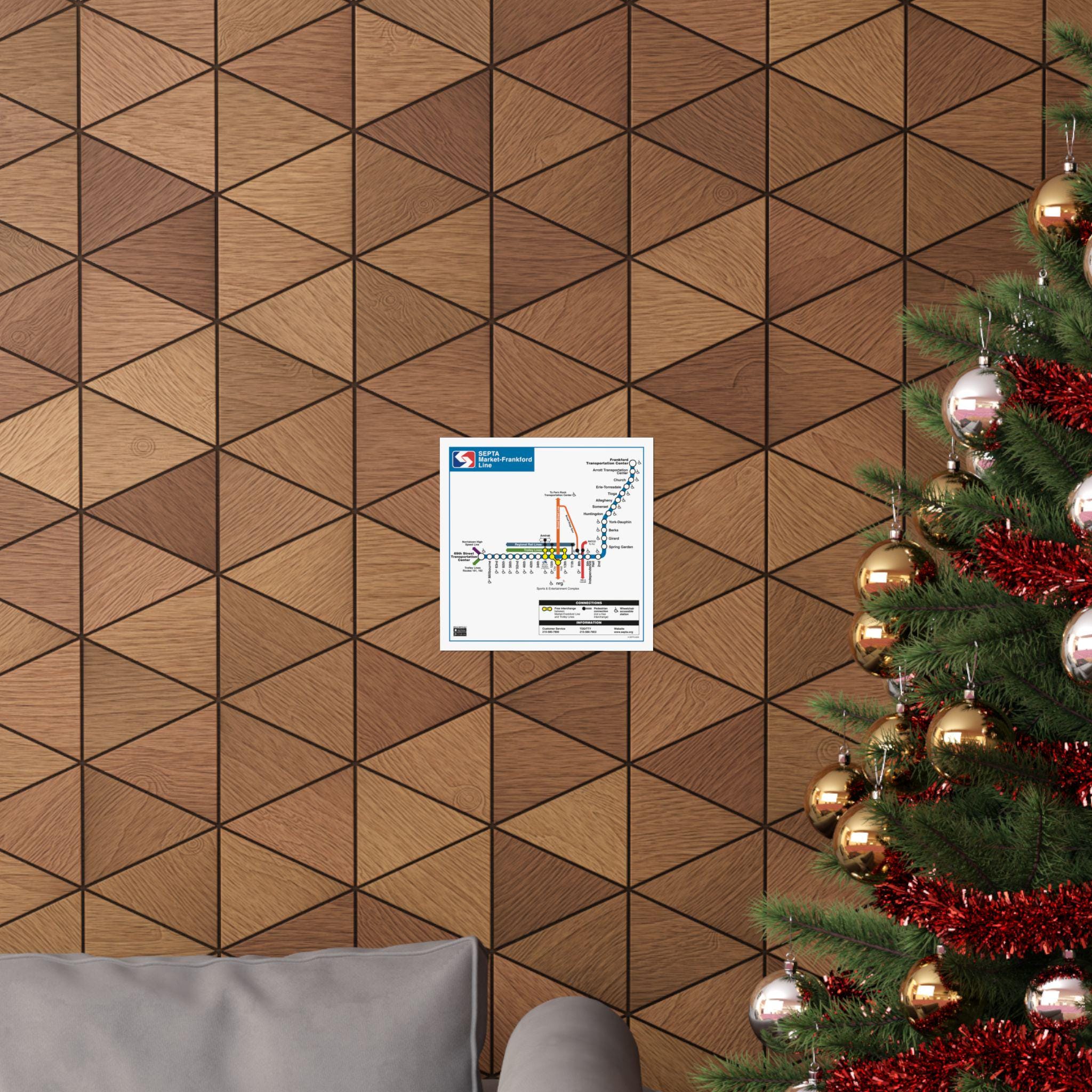 SEPTA Transportation MFL Market - Frankfort Line the El Map Philly ...