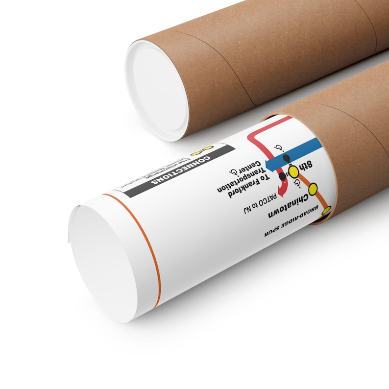 SEPTA Broad Street Line BSL Subway Orange Transportation Map Philly ...