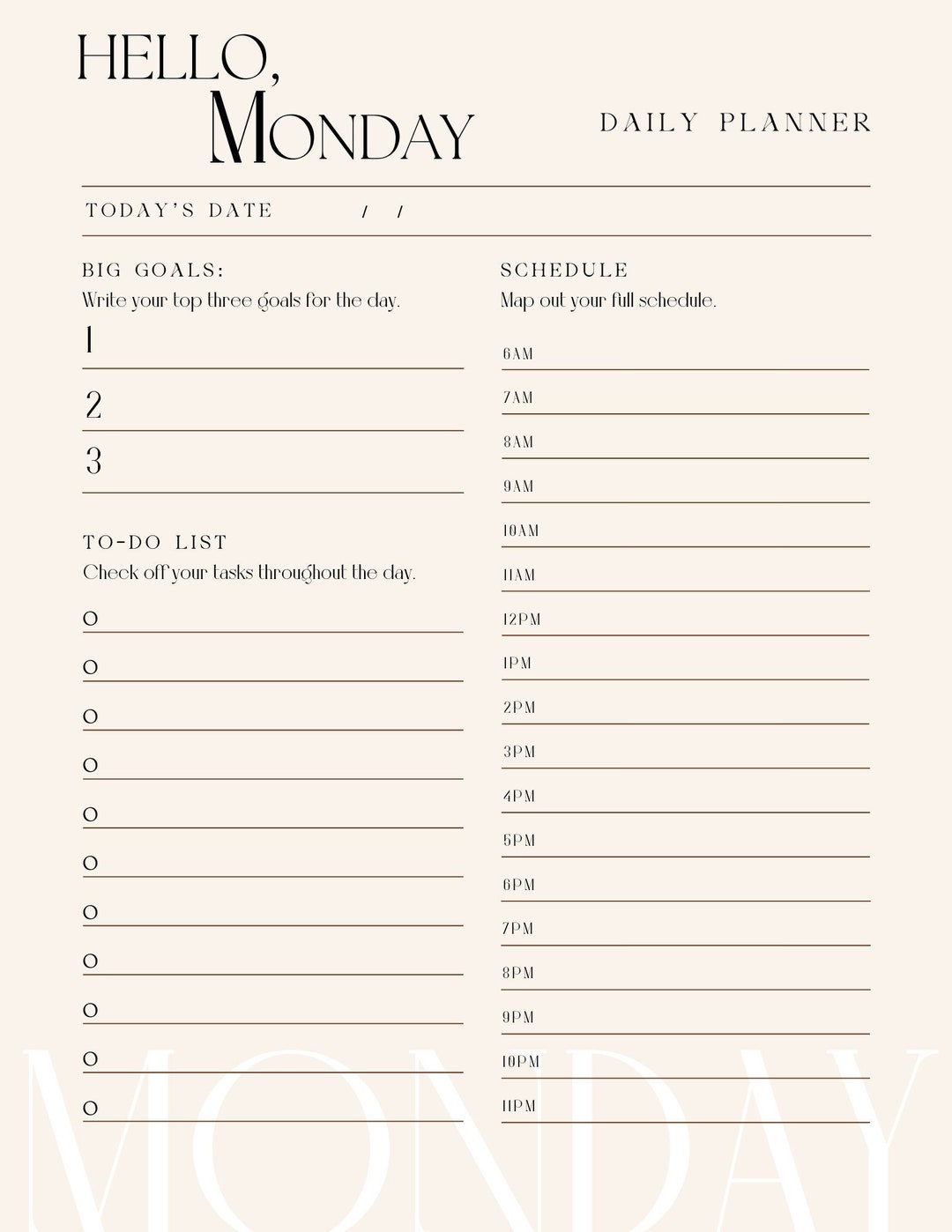 Undated Neutral Weekly Planner for Effective Scheduling and Task ...