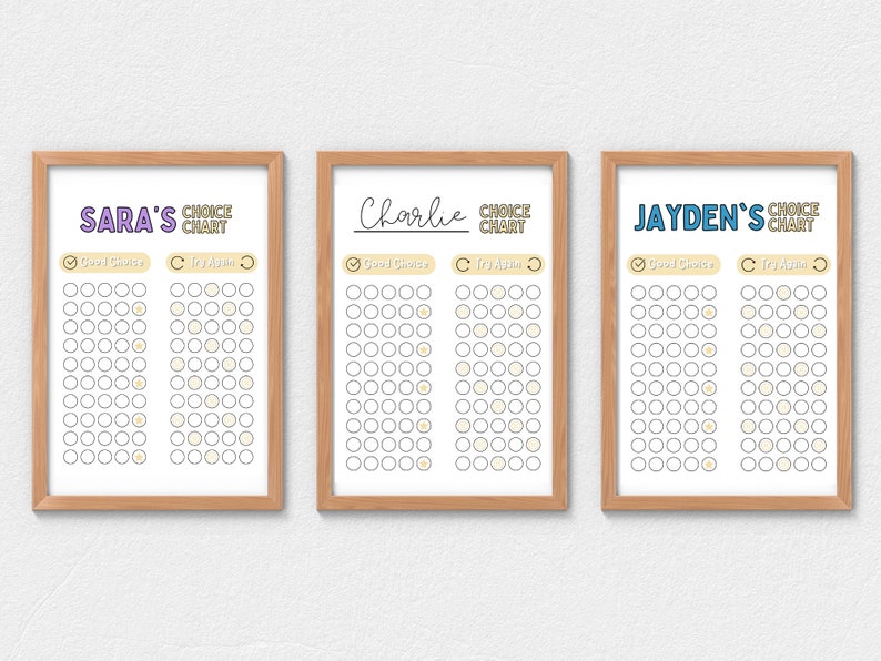 Kids Behavior Chart, Reward Chart Systems for Kids Charts, Empowering ...