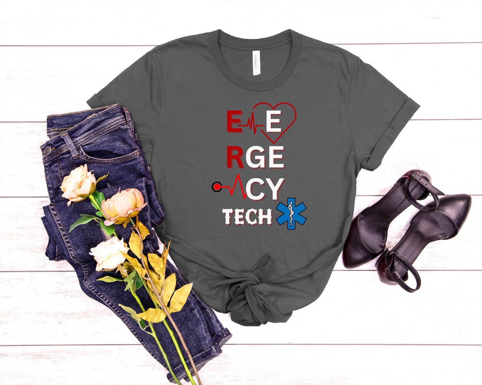ER Tech Shirt EMS Tech Shirt Emergency Room Technician - Etsy