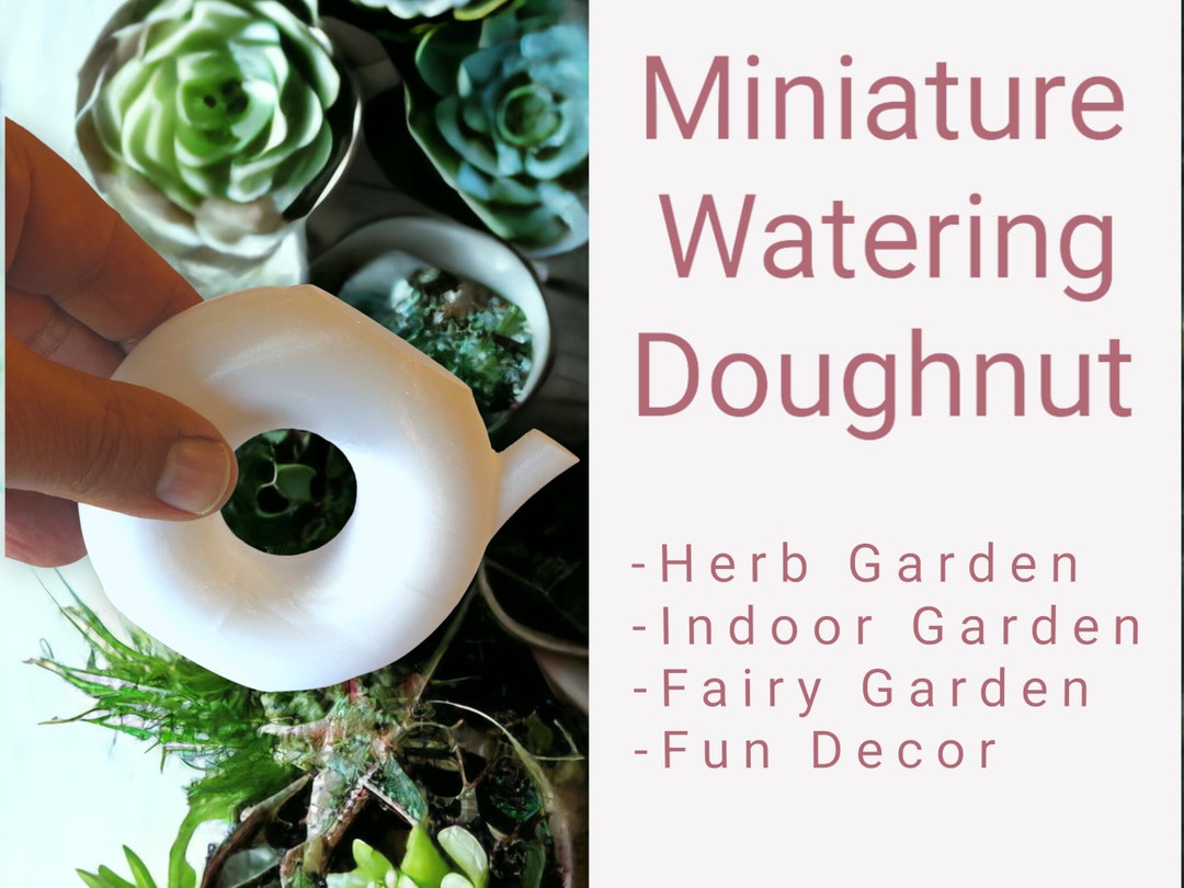 Miniature Doughnut Watering Can: Indoor Plant, Herb & Fairy Garden ...