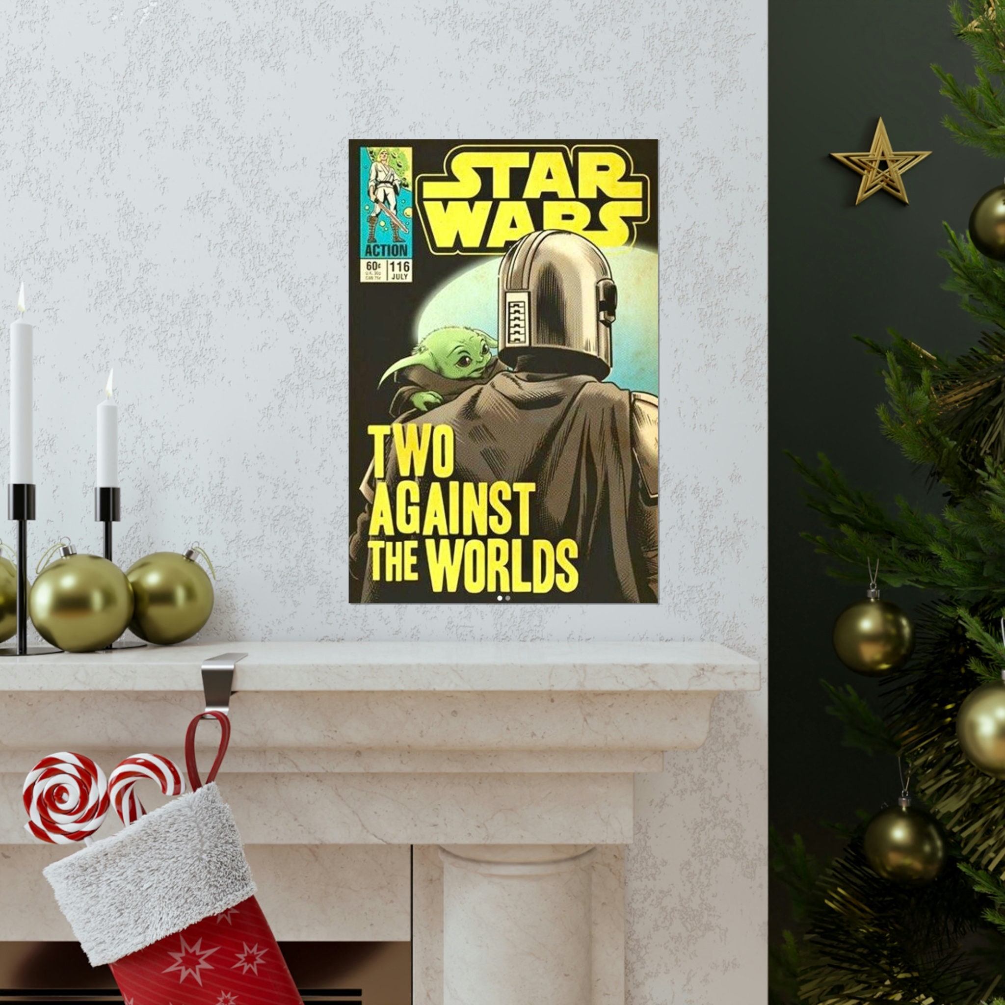 Star Wars Poster, Baby Yoda Poster, Mandalorian, Wall Decoration ...