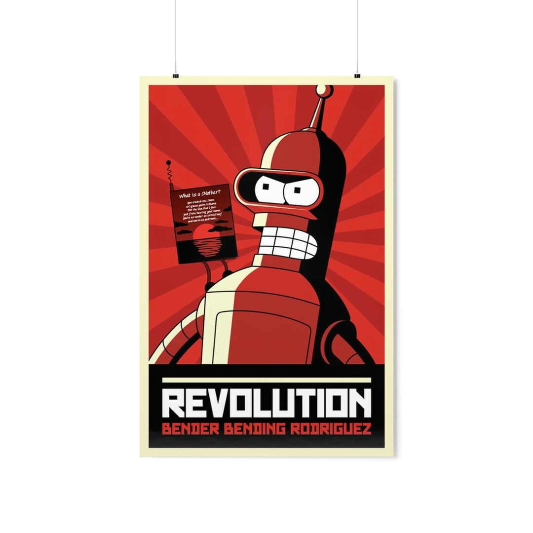Futurama Poster, Bender Poster, Geek Poster, Wall Decoration, Premium ...