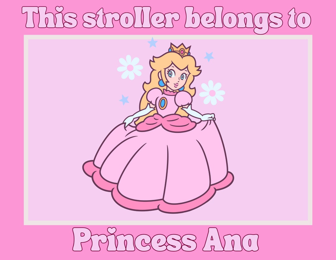 Princess Peach Stroller Sign Universalstroller Signstroller - Etsy