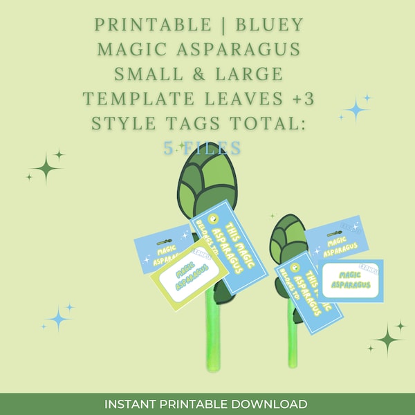 Bluey Magic Asparagus Party - Etsy