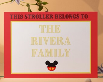 Stroller Tag DIGITAL DOWNLOAD Custom Personalized Disney - Etsy