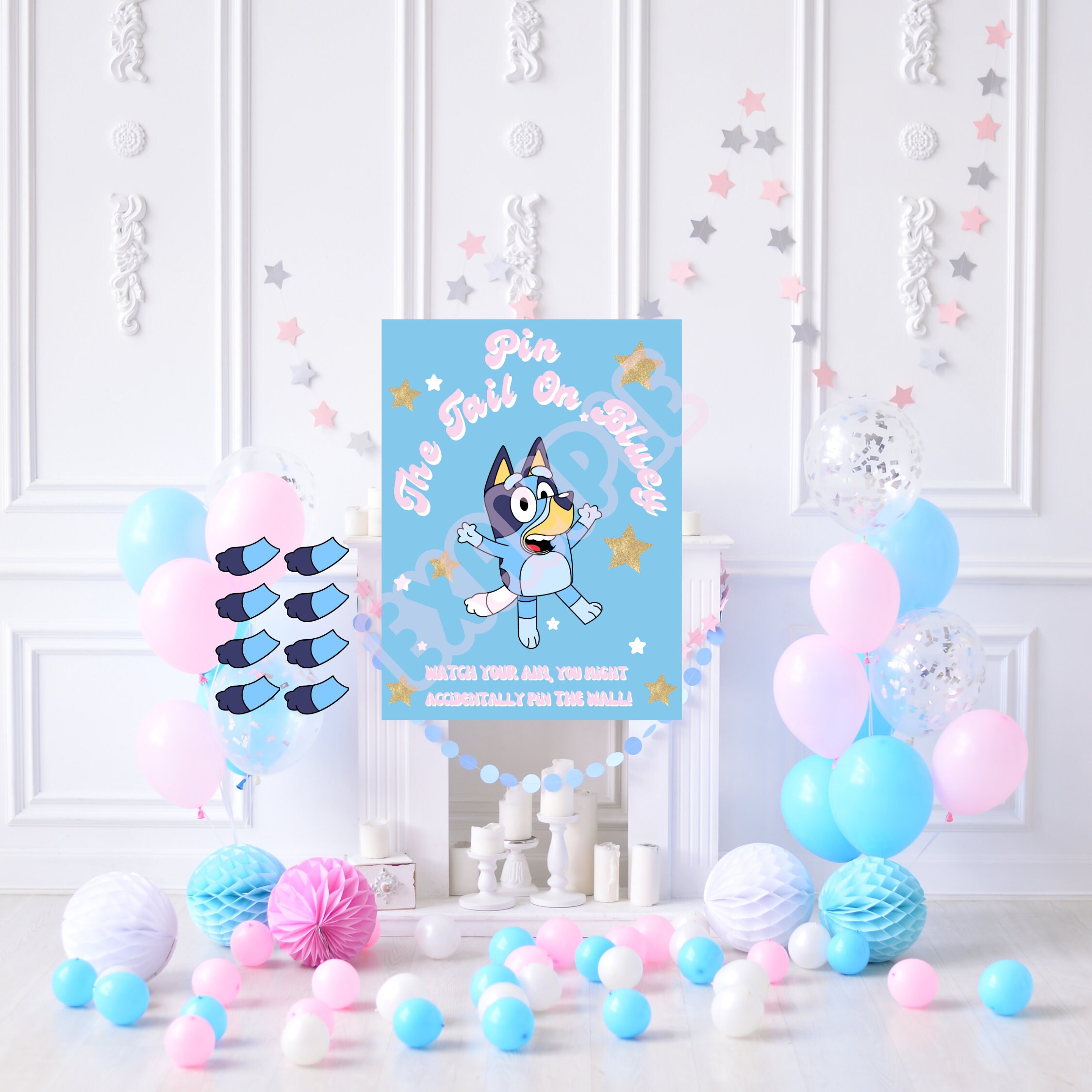 Bluey Pin the Tail on Bluey Party Favors Bluey Birthday Party - Etsy ...
