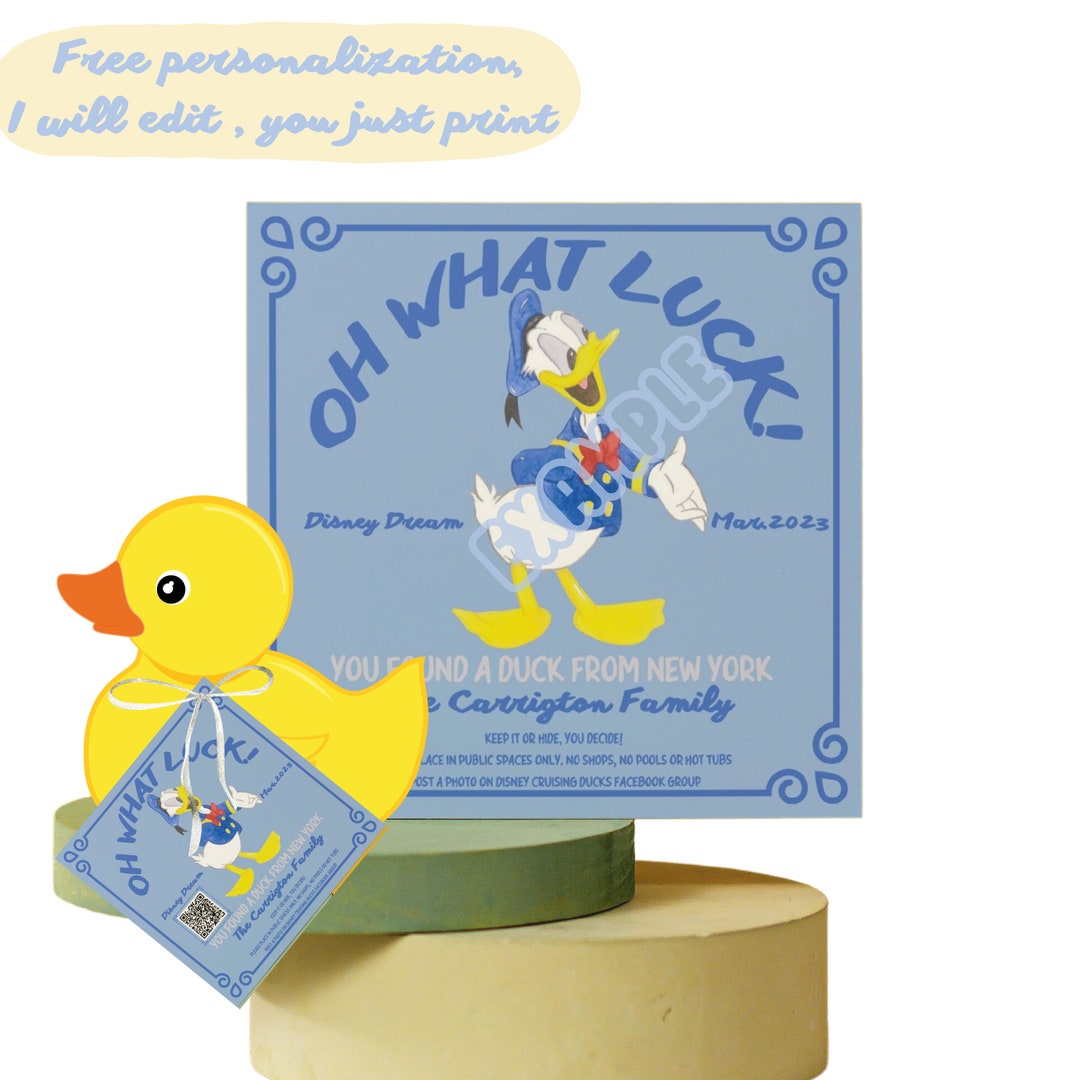 Cruising Duck Tags, Disneyduck Tag Duck Cruise Tag Magical Duck Cruise ...