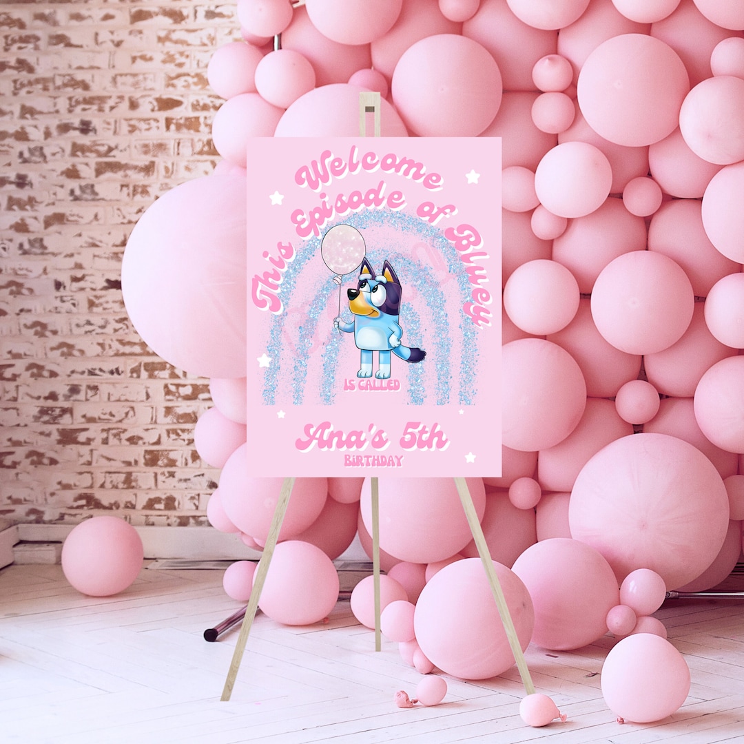 Cartel de Bluey cartel de bienvenida de bluey favores de - Etsy México