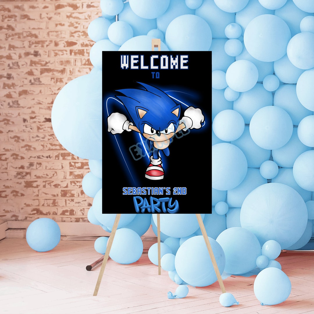 Sonic Welcome Sign / Sonic Party Favors / Sonic Birthday - Etsy